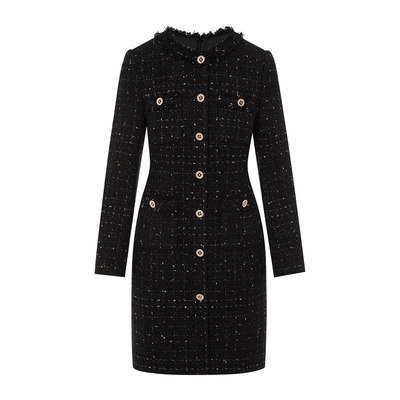 朗姿莱茵福莱尔华丽轻奢连衣裙女