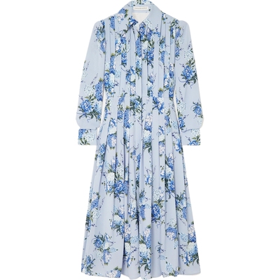 【折扣】Emilia Wickstead早秋女印花纹理乔其纱连衣裙