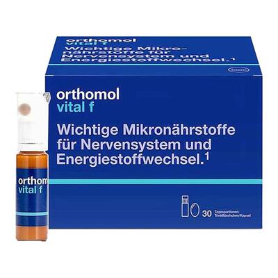 欧洲直邮orthomol奥适宝VF瓶B族维生素矿物质多维女口服液30瓶/盒
