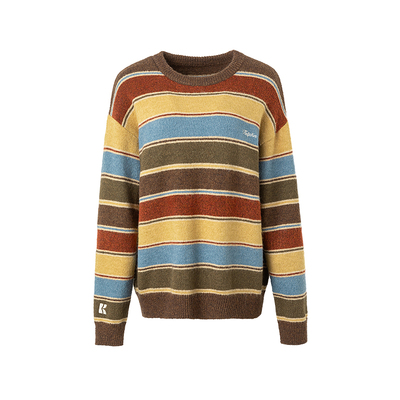 KXLFCHN复古条纹毛衣秋冬