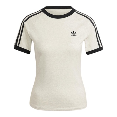 Adidas/阿迪达斯正品三叶草女士印花圆领经典套头修身短袖IR8104