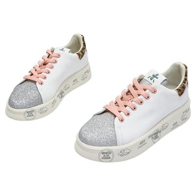 Premiata 春夏款女士系带细闪撞色休闲鞋银泰百货精品 301596