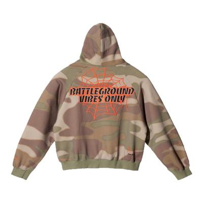 EQLZ义阔【内特·罗宾逊】同款迷彩加绒帽衫卫衣美式复古保暖透气