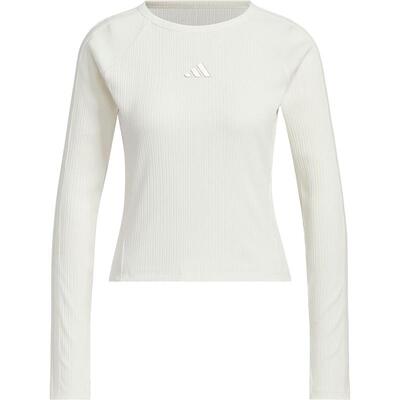 Adidas/阿迪达斯官方正品2025女士运动休闲修身简约长袖T恤KB7754
