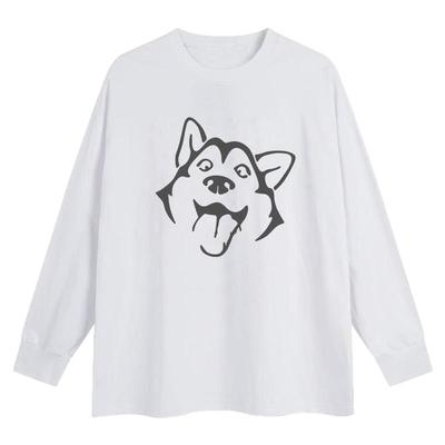 它在笑耶圆领情侣长袖T恤BF