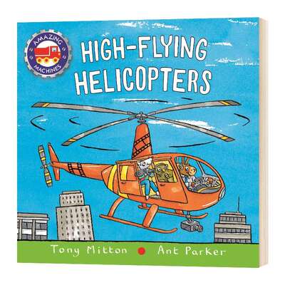 神奇的机器 高空飞行直升机 英文原版 Amazing Machines High flying Helicopters 儿童英语启蒙早教认知纸板书 英文版进口书籍