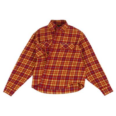 ProjectGR不规则撞色格子衬衫