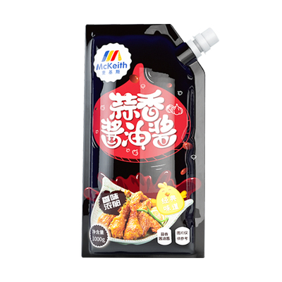 麦基斯蒜香酱油酱1kg袋装包邮韩