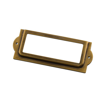 中式仿古黄铜中药柜纯铜标签卡槽