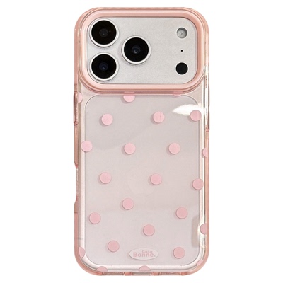 Korean polka dots clear soft case适用iphone 11 12 13 14 15 16 17 pro max
