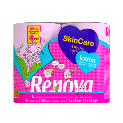 Renova樱花粉玫瑰香味卷纸4层