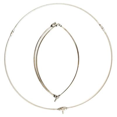 抄网头大物巨物抄网钢圈实心网头钢圈不锈钢折叠捞鱼网圈抄网配件