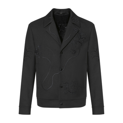 ANDREW MACKENZIE意大利男装2023秋季新款时尚立体刺绣夹克外套男