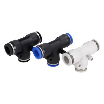 气管接头气动快速接头PE三通对接PEG变径三通接头快插PE681012-10