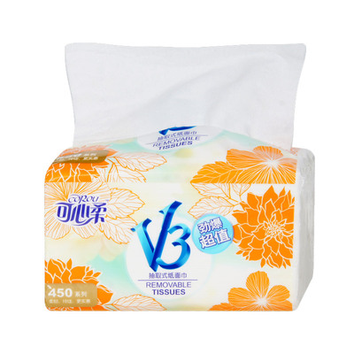 可心柔24包3提实惠装商务抽纸