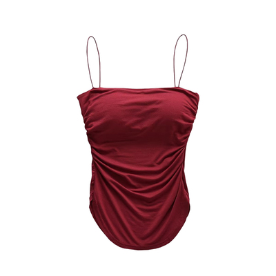 辣妹性感细肩带吊带背心含胸垫