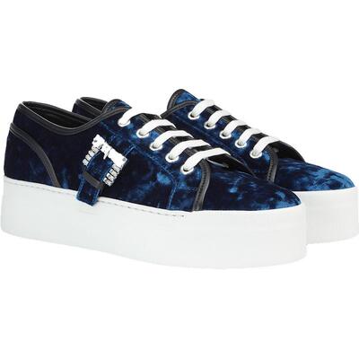 Sergio Rossi/SR女鞋SR TWENTY BUCKLE系列 钻扣平底鞋