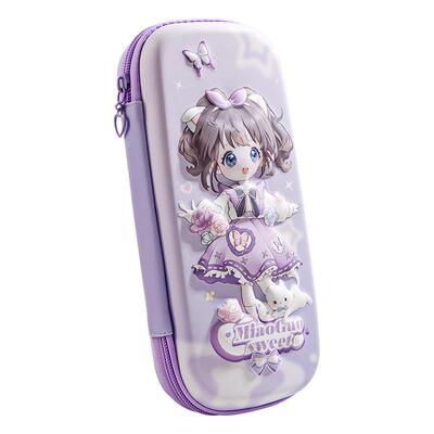 3D笔袋高颜值ins风2025新款立体浮雕笔盒小学生女孩可爱文具盒铅笔收纳袋男孩卡通大容量铅笔袋