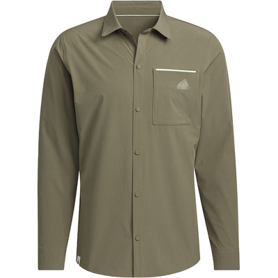 阿迪达斯男士修身休闲长袖衬衫