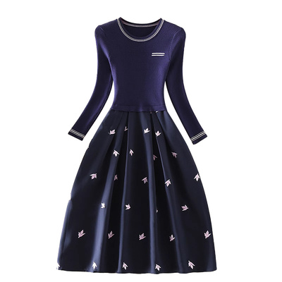 新款气质高端女装针织连衣裙