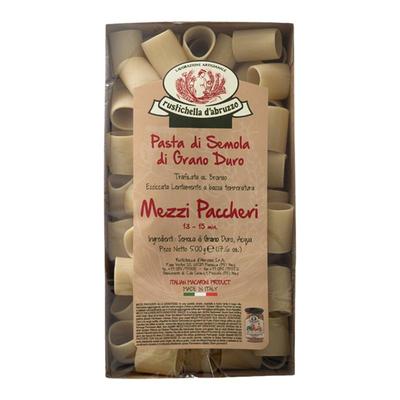 Rustichella意大利Mezzi Paccheri手工意大利面宽管型意面500g