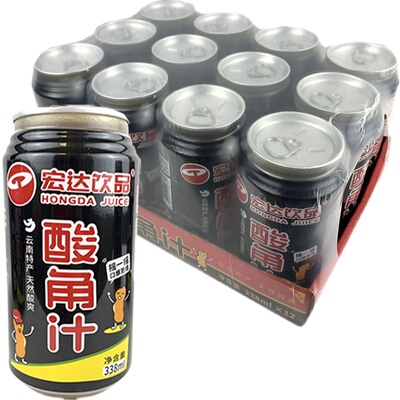 云南特产宏达酸角汁罐整箱