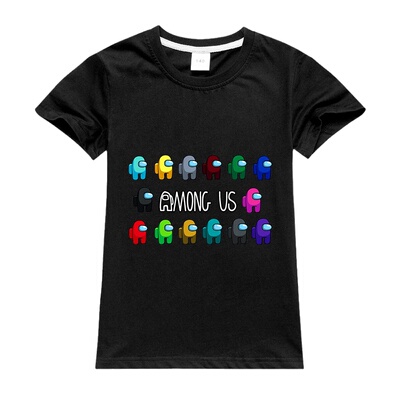 Amongus夏季儿童纯棉短袖T恤