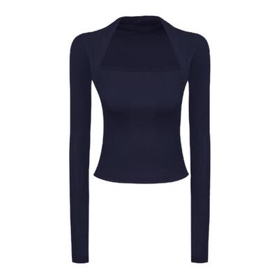 Mess Studio 辣妹设计感修身收腰短款假两件蕾丝网纱坎肩上衣女春