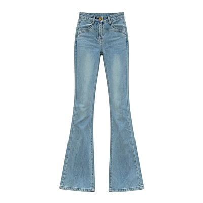 李李服饰高腰提臀微喇牛仔裤女2026夏季新款修身显瘦显高喇叭裤子