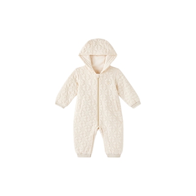 【商场同款】英氏婴儿衣服女童秋冬长袖连体衣保暖宝宝衣服新款