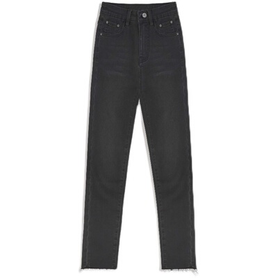 显瘦百搭修身牛仔裤春秋款