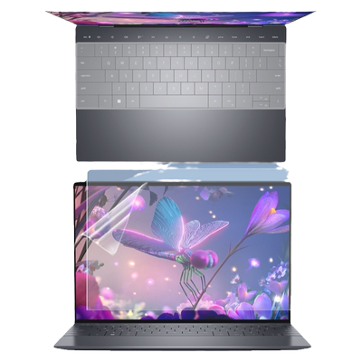 适用13.4英寸戴尔XPS13Plus笔记本屏幕贴膜9320电脑键盘膜键位套2022款DELL全套显示屏幕防窥膜磨砂保护贴膜