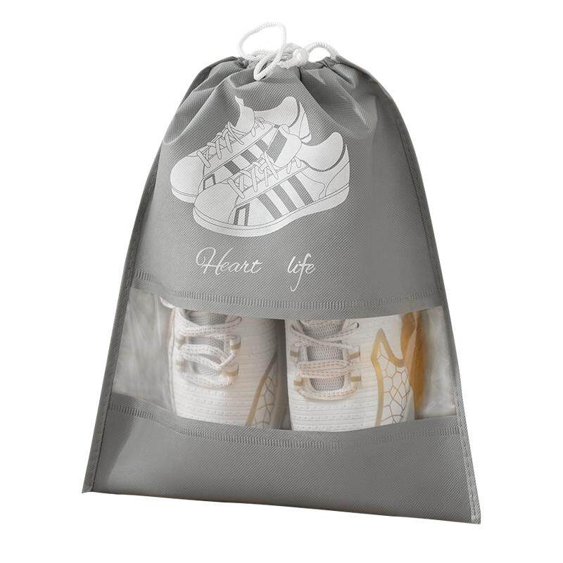 鞋袋装鞋子收纳袋旅行神器透明鞋包防尘袋旅游鞋套防尘防霉鞋袋子_虎窝淘