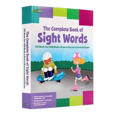 Sight Words 1基础版220个高频词汇练习册 英文原版 The Complete Book of Sight Words 常见字核心词儿童词典英语学习 Flashkids