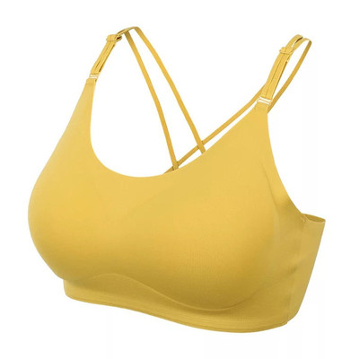 古妃交叉美背内衣乳胶胸垫聚拢