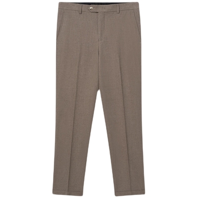 JDV卡其色男士正装直筒西装裤