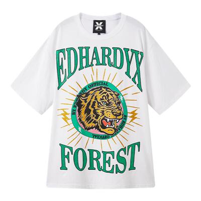 EdhardyX短袖烫钻潮流虎头T恤