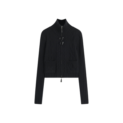 Pearlmise针织牛角扣毛衣外套