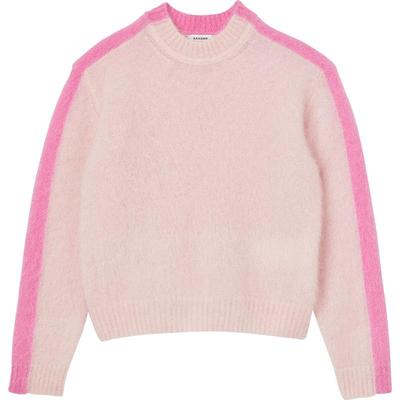 SANDRO撞色条纹蓬松针织毛衣