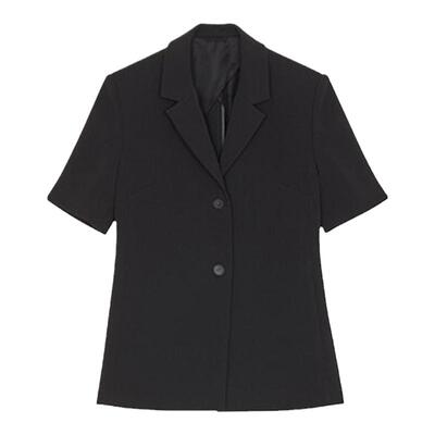 三醋酸纤维半袖精裁西装外套