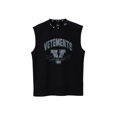 VETEMENTS绒面发泡朋克宽松背心