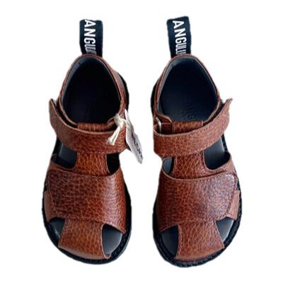 丹麦ANGULUS儿童真皮凉鞋