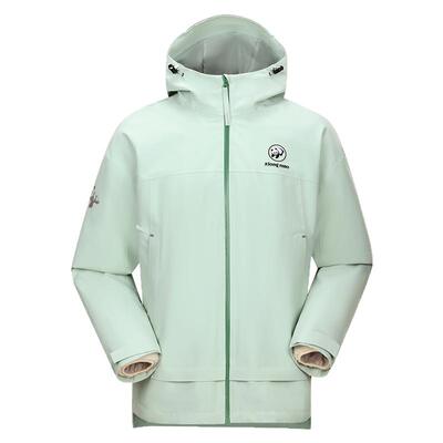 骆驼熊猫系列三合一冲锋衣女2025秋季新款户外防风外套男盐雾青