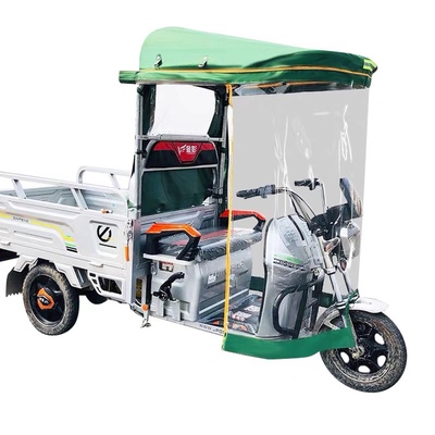 电动三轮车车棚前车头棚全封驾驶室车篷布挡雨棚遮阳篷快递棚雨帘