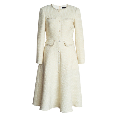 罗衣法式小香风粗花呢连衣裙