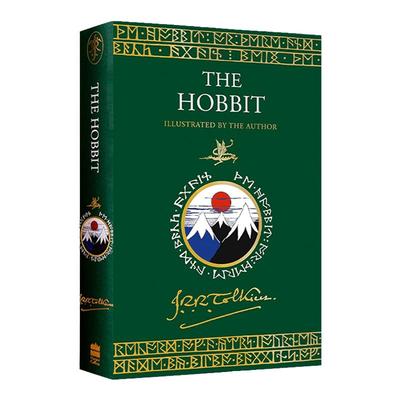 英文原版 The Hobbit 霍比特人 精装插画版 托尔金本人插画 英文版 进口英语原版书籍
