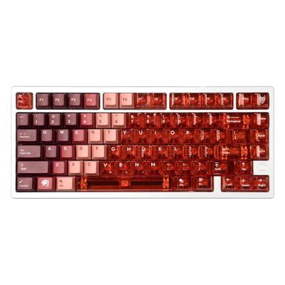 原厂赤焰龙渐变红色透明键盘键帽