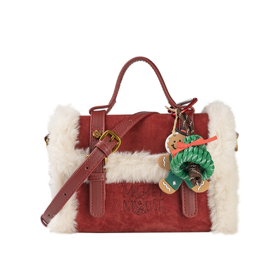 Disney/迪士尼【新年礼物】红色新娘结婚包毛毛斜挎包送女友闺蜜