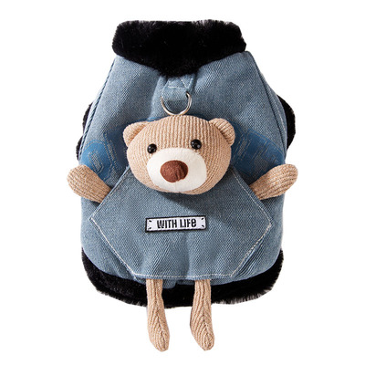 狗狗衣服可牵引小狗马甲加绒加厚比熊泰迪博美小型犬约克夏雪纳瑞