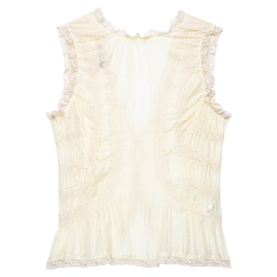 法式束带休闲性感小蕾丝包扣衬衫